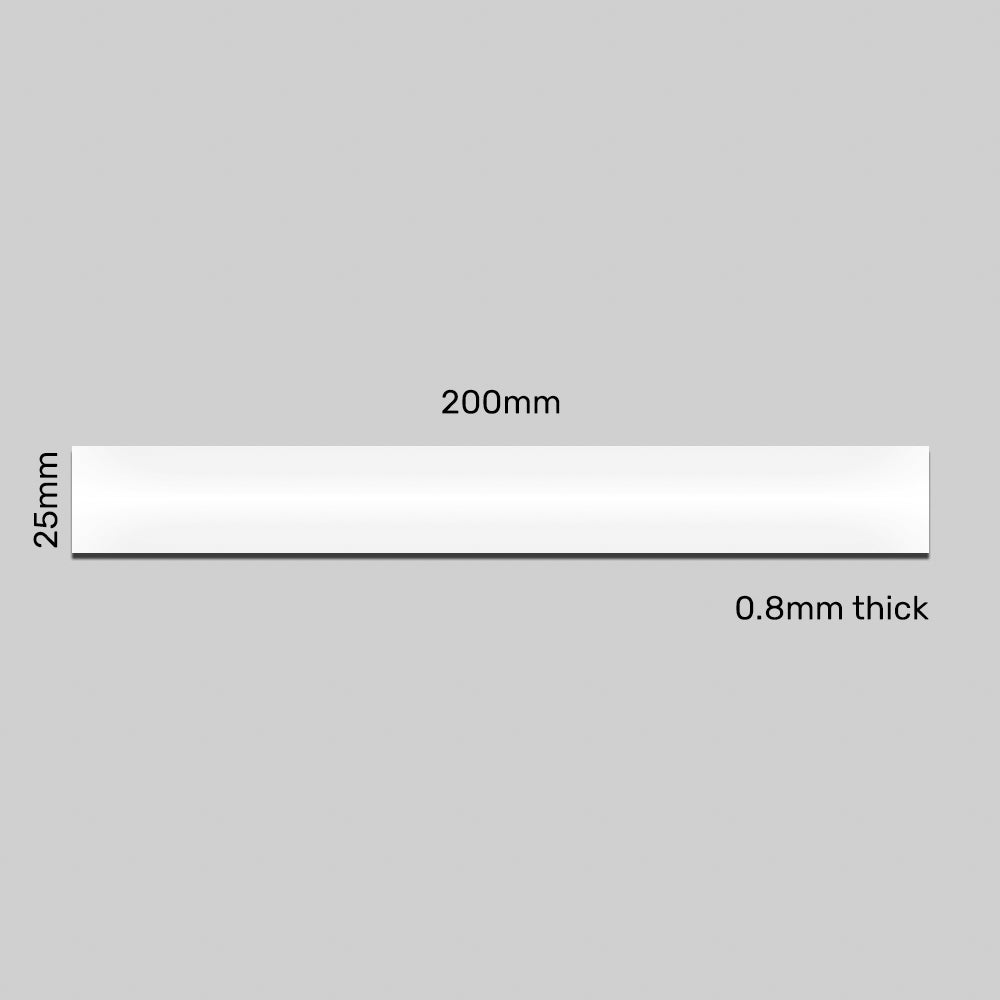 Rewritable Magnetic Label - 200mm x 25mm - 0.8mm | White – AMF Magnets USA