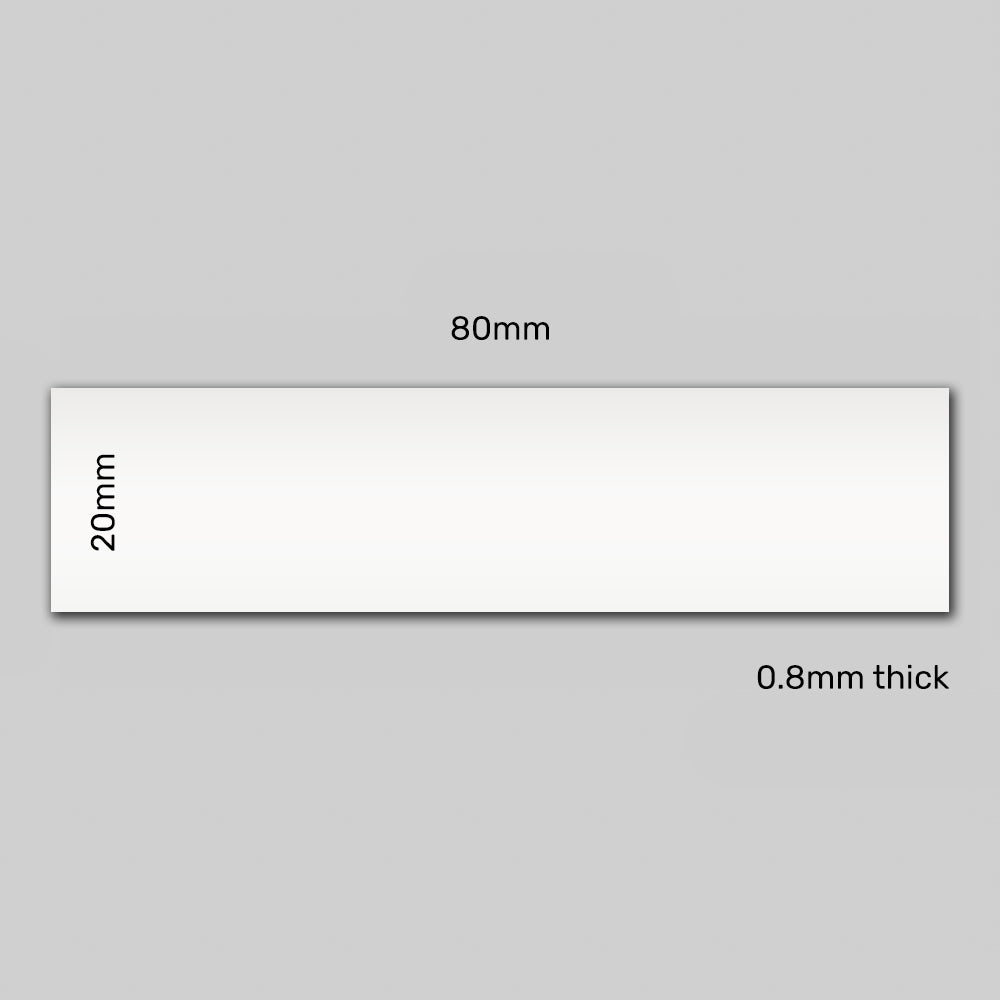 Rewritable White Magnetic Label - 80mm x 20mm x 0.8mm – AMF Magnets USA