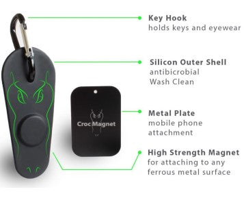 Rubber Coated Magnetic Carabiner Hook - Croc Magnet – AMF Magnets USA