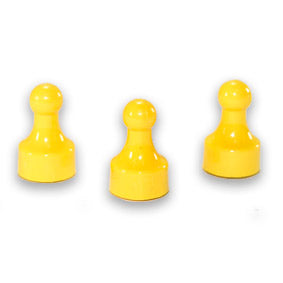 Yellow Pin Whiteboard Magnets 22mm x 12mm | 12 pack – AMF Magnets USA