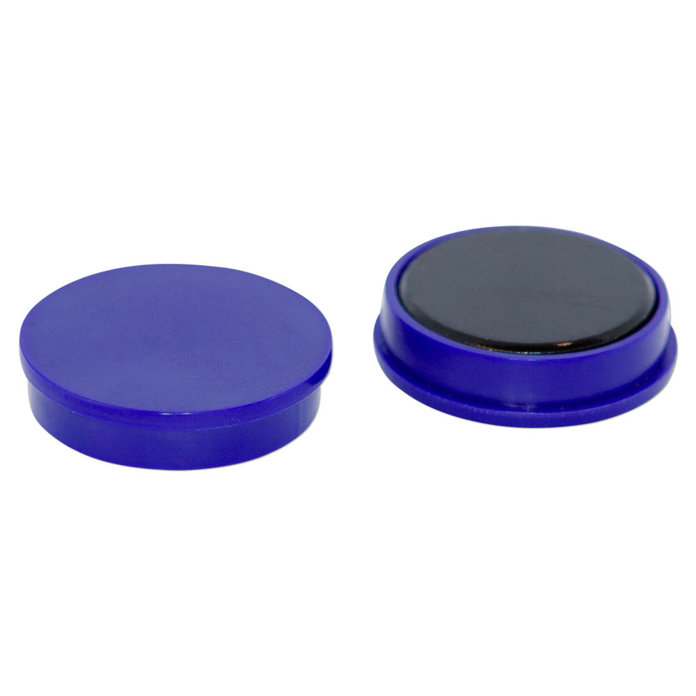 Ferrite Whiteboard Button Magnet 30mm x 6mm - Blue – AMF Magnets USA